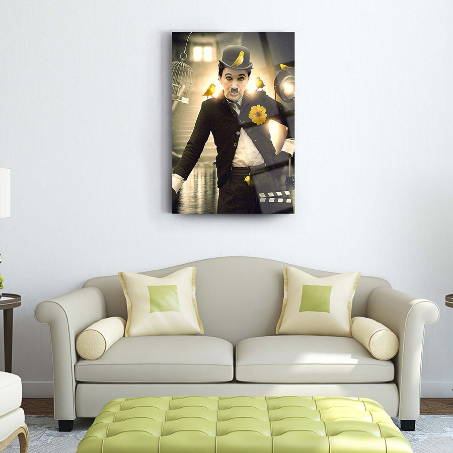 Srd Concept Charlie Chaplin Glass Painting